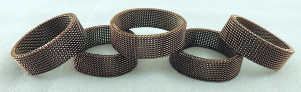 Brown Mesh Surgical Steel Ring – Peaceful Village Inc.